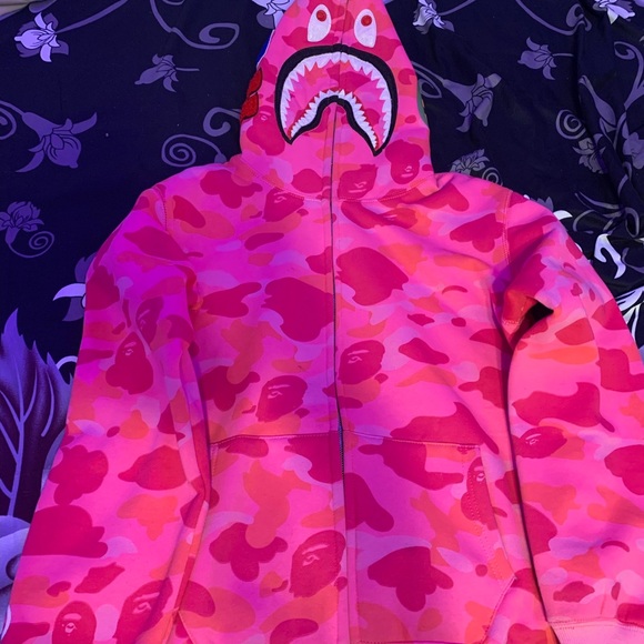 Jackets & Coats | Pink Bape Zip Up Hoodie | Poshmark